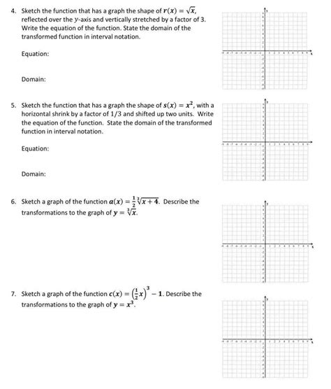 Solved 4 Sketch The Function That Has A Graph The Shape Of