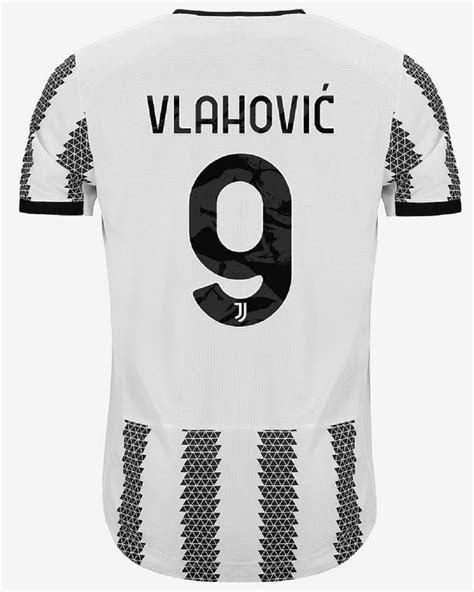 Juventus Nameblock Number Home Dusan Vlahovic 9 Official Collection 20222023 Adults Black