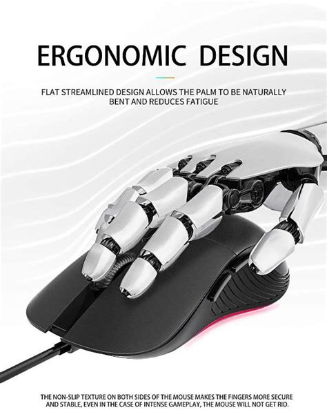 INPHIC PB1 Wired Gaming Mouse [4800 DPI] [RGB Breathing Light] [Silent ...