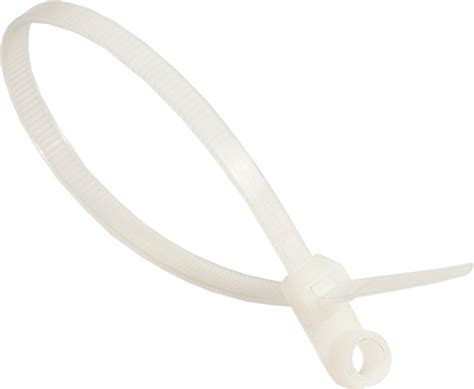 8″ Screw Mount Cable Ties 50lb Natural C Ul Listed 100 Pack