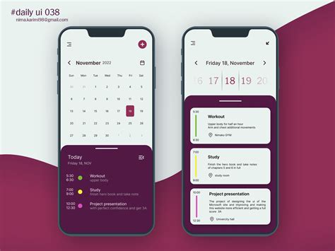 Calender Daily Ui 038 By Nima Karimi On Dribbble