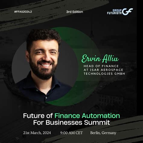 Group Futurista On Linkedin Financeinnovation Automation Futureoffinance Summitspeaker…