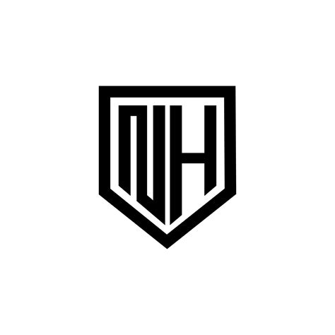 Nh Letter Logo Design With White Background In Illustrator Vector Logo