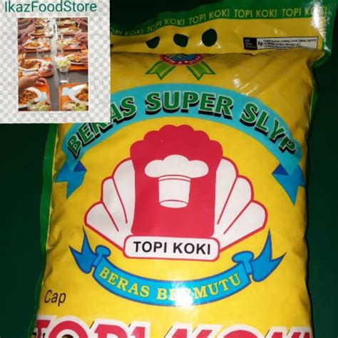 Jual Beras Topi Koki PREMIUM Beras SUPER SLIP 5KG Atau Beras PULEN