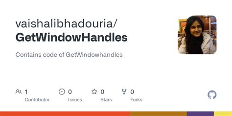 GitHub Vaishalibhadouria GetWindowHandles Contains Code Of GetWindowhandles
