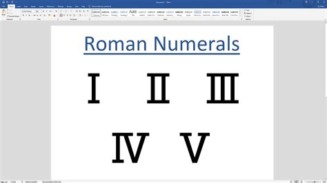 Roman Numerals Font