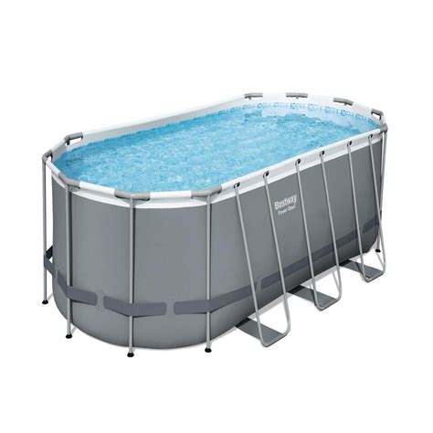 Piscina Power Steel™ Gris 5.49X2.74X1.22M Oval Pool Set Bestway 56710