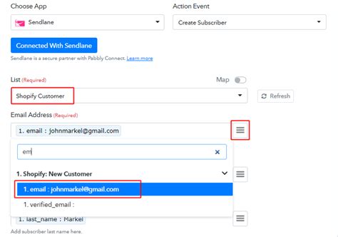 How To Create Sendlane Subscriber From New Shopify Customer Pabbly