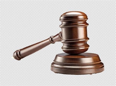 Judge Hammers transparent background | Premium AI-generated PSD