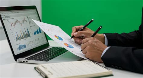 Analyzing Financial Data Stock Image Image Of Generated 370896037