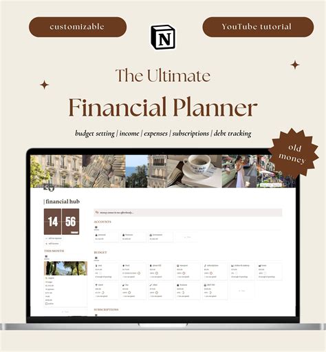 Notion Personal Finance Hub Template Money Notion Dashboard Financial Planner Notion Template