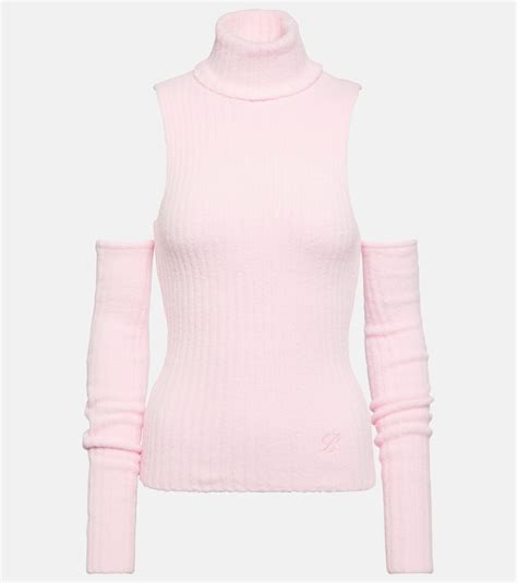 Sleeveless High Neck Top In Pink Blumarine Mytheresa