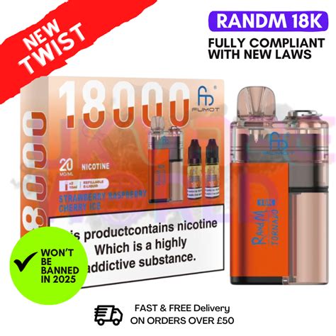 Strawberry Raspberry Cherry Ice Randm Tornado 18k
