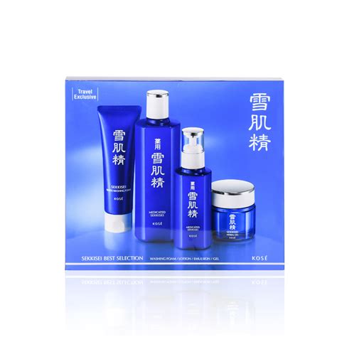 【满100包邮】雪肌精经典组合套装i 经典型（净透洗颜霜130g化妆水360ml乳液140ml多效菁华凝霜80g） 12个月内到期免税