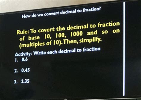 How Do We Convert Decimal To Fraction Rule To StudyX