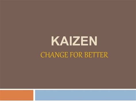Kaizen Ppt