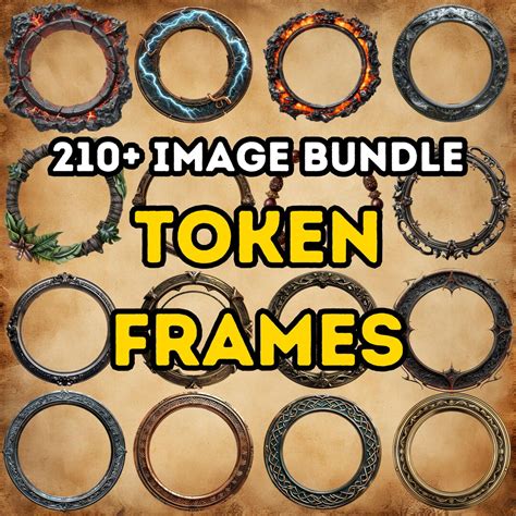 210 Token Frames Collection Dungeons And Dragons Rpg Bundle Varied