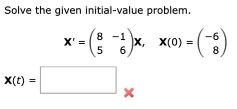 Solved Solve The Given Initial Value Problem Chegg