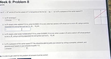 solved neek 6 problem 8point let v r2 ﻿and let h ﻿be the
