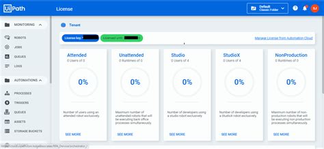 robot connected to orchestrator but status is unlicensed how can we