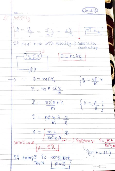 Solution Current Electricity Notes For Class 12 Jee Neet Cut