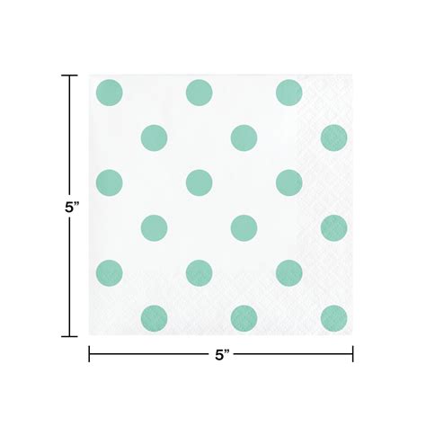 Party Tableware Set Mint Polka Dot Napkins Mint Paper Etsy