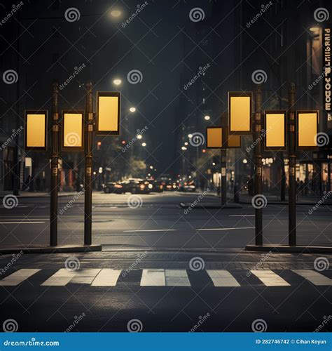 Avenidas Urbanas Con Señalización Clara Y Visible Stock De Ilustración