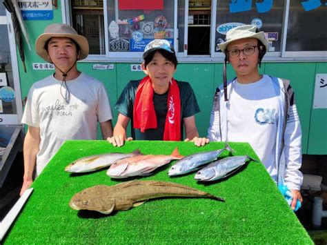 船外機ボートでマゴチ52cmマダイソウダカツオイサキをゲット磯釣りカセ釣りボート釣りの石倉渡船三重県紀北町
