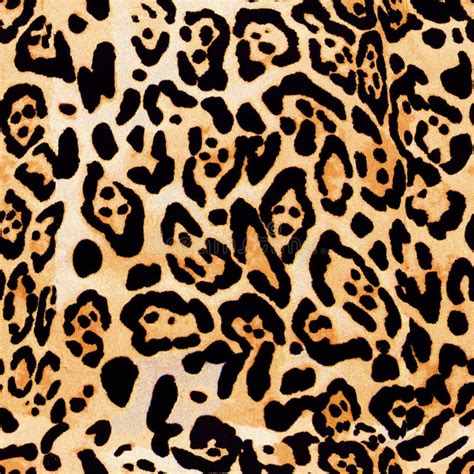 Leopard Skin Texture Seamless Pattern Stock Illustration Illustration