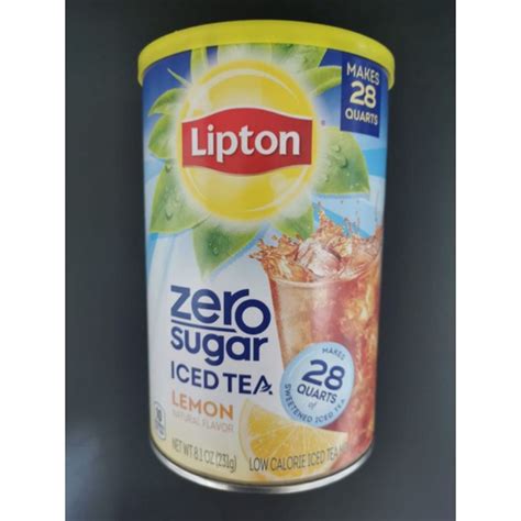 Lipton Iced Tea Lemon Zero Sugar Makes 28quarts 81oz 231g Shopee