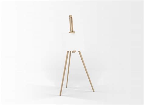 이젤에 흰색 캔버스 무료 Psd 파일