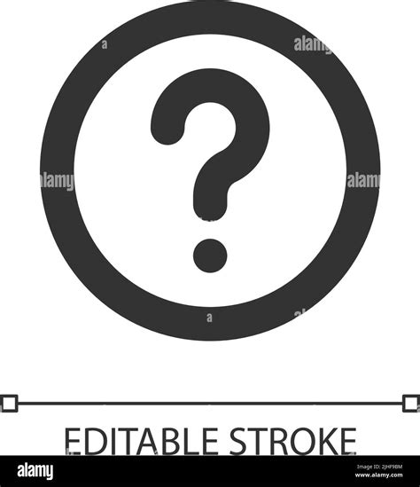Question Mark Pixel Perfect Linear Ui Icon Stock Vector Image And Art Alamy
