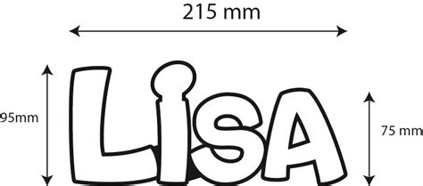 Stl File Lisa Luminous First Name Lighting Led Name Sign・3d Printer
