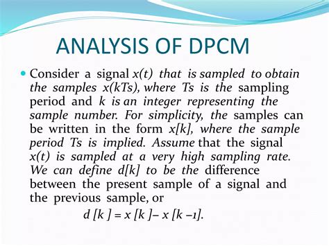 Differential Pulse Code Modulation Pptx