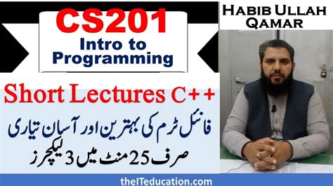 CS201 Final Term Preparation Cs201 Short Lectures Vu Short Lectures
