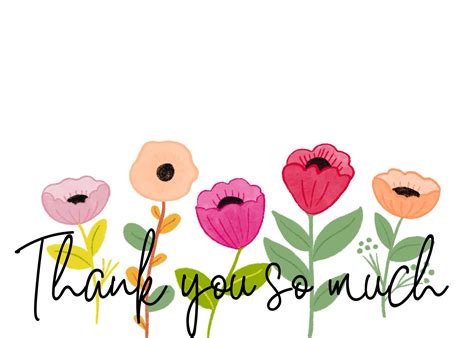 Thank You So Much Instant Download Etsy