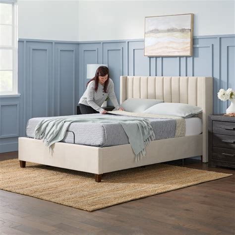 Brookside Adele Oat King Upholstered Bed At