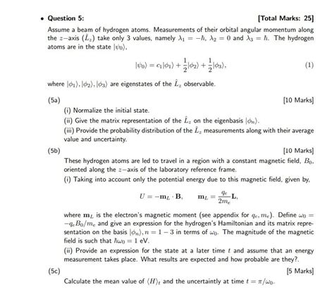 Solved Question 5 [total Marks 25] Assume A Beam Of