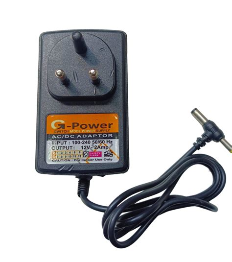 V A DC Adapter With LED Dual Pin DC Buy Online Electronic Component I Robotic