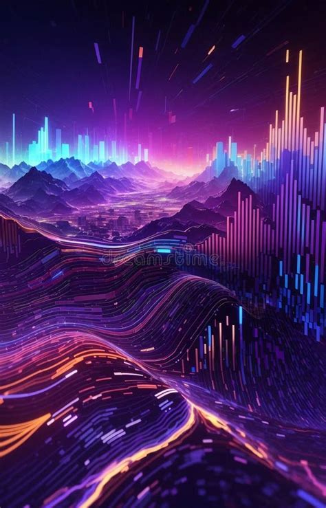 Abstract Data Landscape Generative AI Stock Illustration Illustration Of Landscape Flow