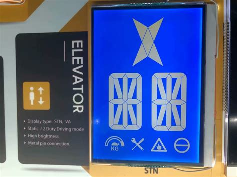 High Contrast Custom Stn 7 Segment Display With Blue Backlight LCD