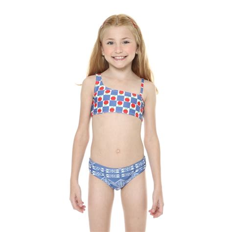 Biquíni Bibi Maca do Amor Banho Maria Moda praia infantil