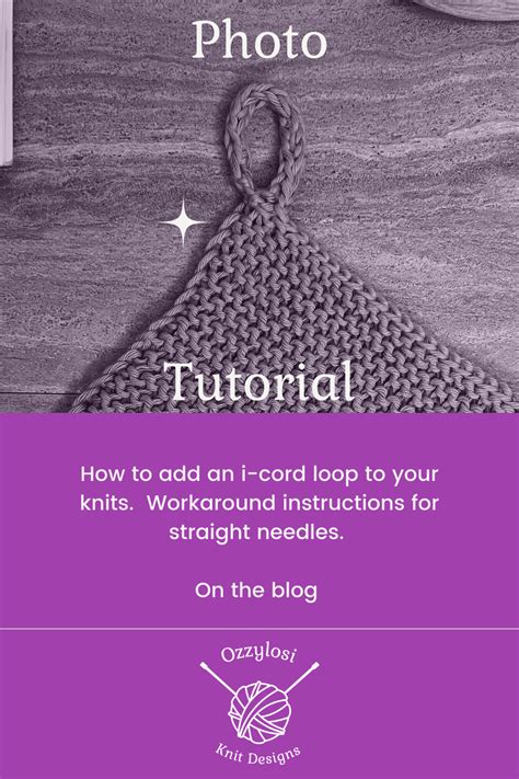 How To Add An I Cord Hanging Loop To Knits Artofit