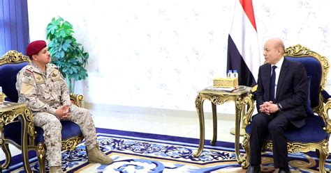 President Al Alimi Receives Commander Of Support Forces In Coalition To