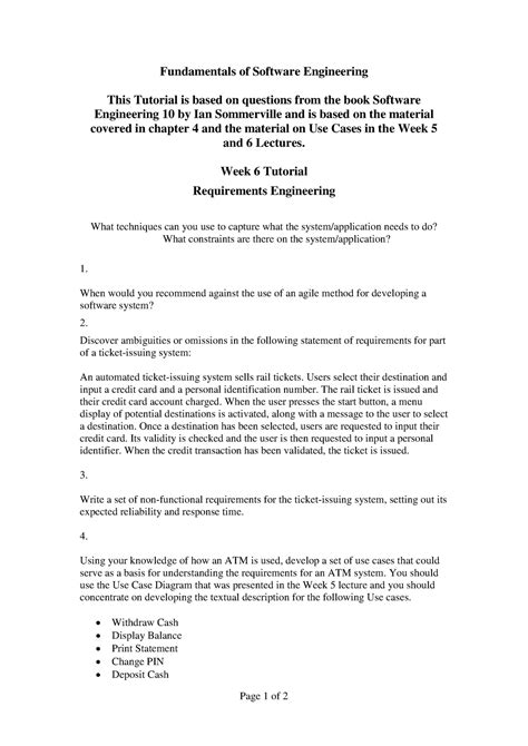 8530923 Software Engineering Tutorials Based On Sommerville Book M1i324170 Caledonian