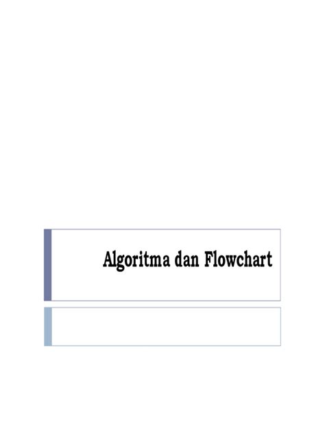 Algoritma Dan Flowchart 2021 Pdf