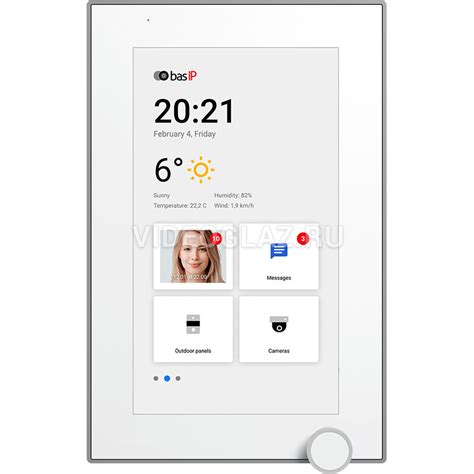 Купить BAS-IP AZ-07L White Монитор IP-домофона - ВИДЕОГЛАЗ Москва