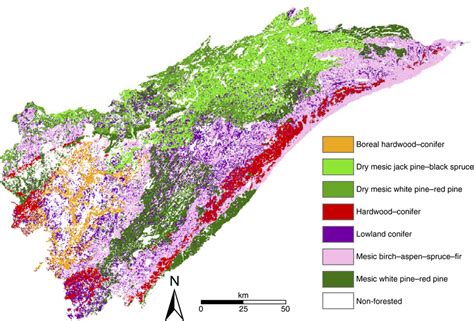 Map Of The Spatial Distribution Of Seven Ecological Land Units Derived Download Scientific