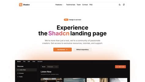 Beautiful Shadcn Landing Free Product Template Nextjs Shadcn