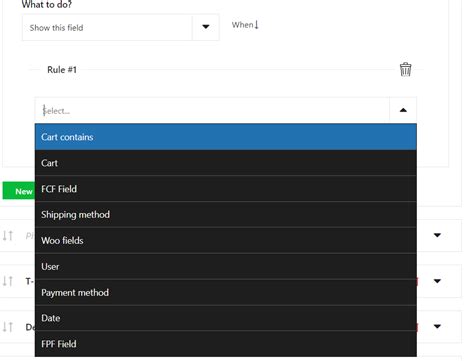 add conditional logic to the country field